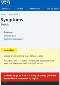 Sepsis - Learning Disability Service