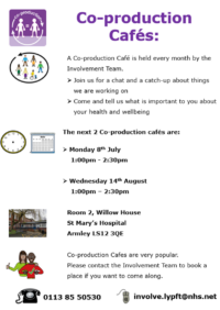 Involvement and Co-production - Learning Disability Service